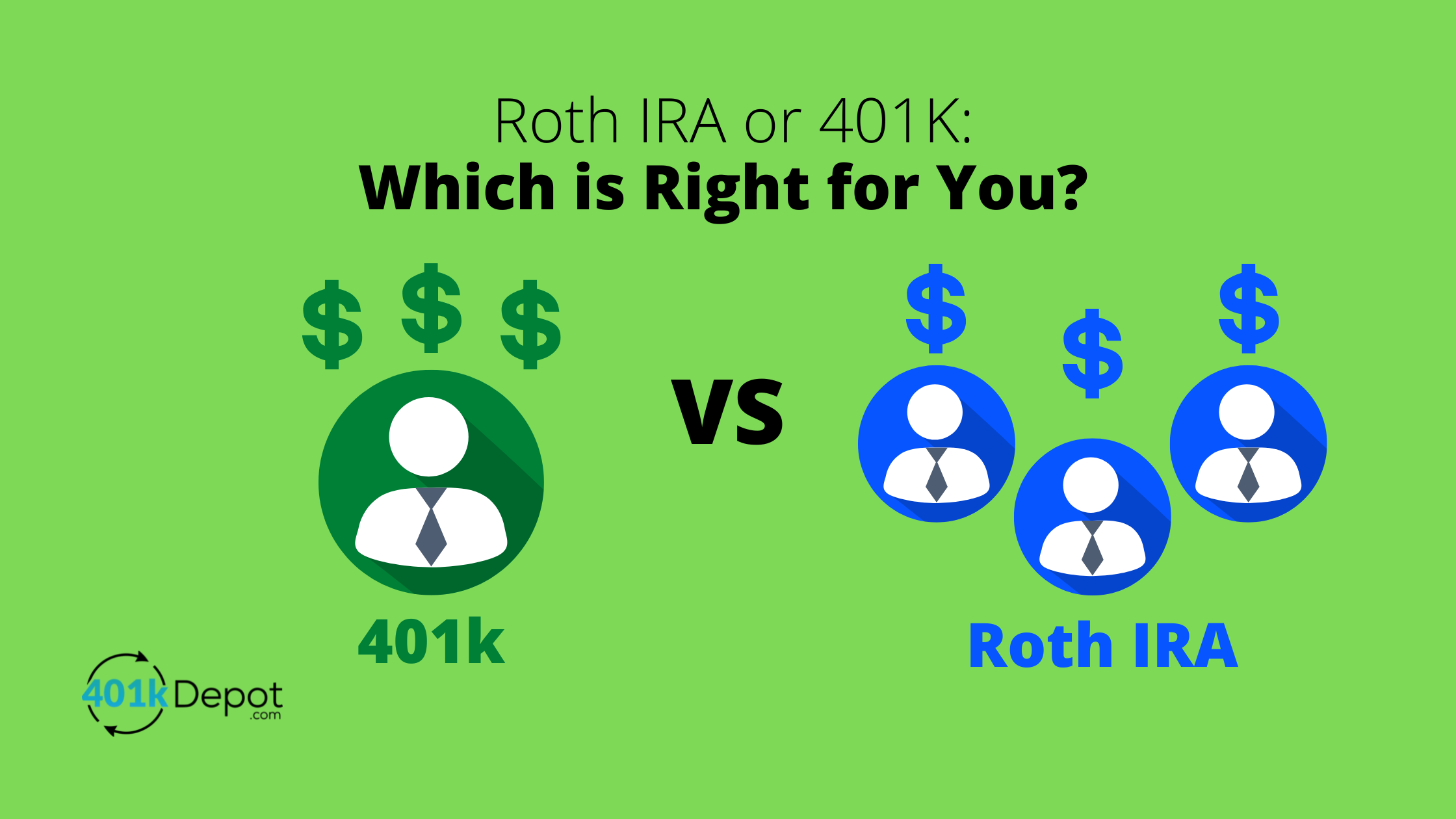 Roth IRA Or 401K Which Is Right For You 401k Depot